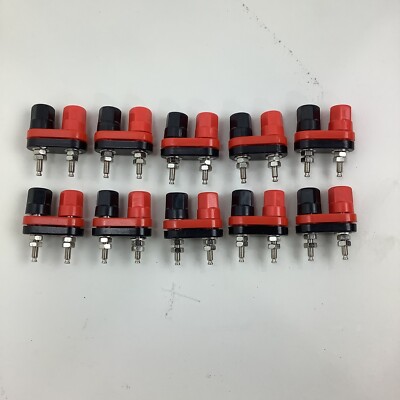 Lot Of 10 Dual Head Bind Post Terminal Plugs Socket Connector USIP | eBay