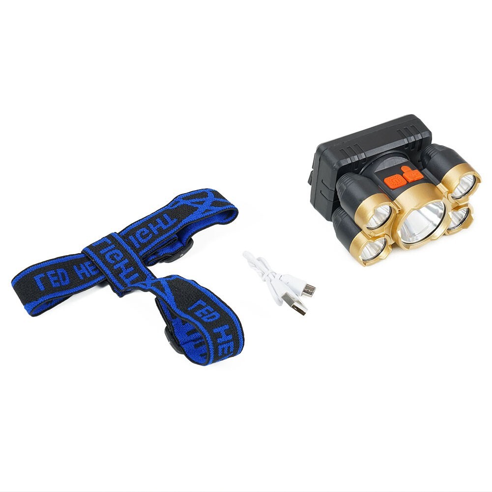 COB + XPE Headlamp Waterproof Design Long Battery Life USB Rechargeable ...