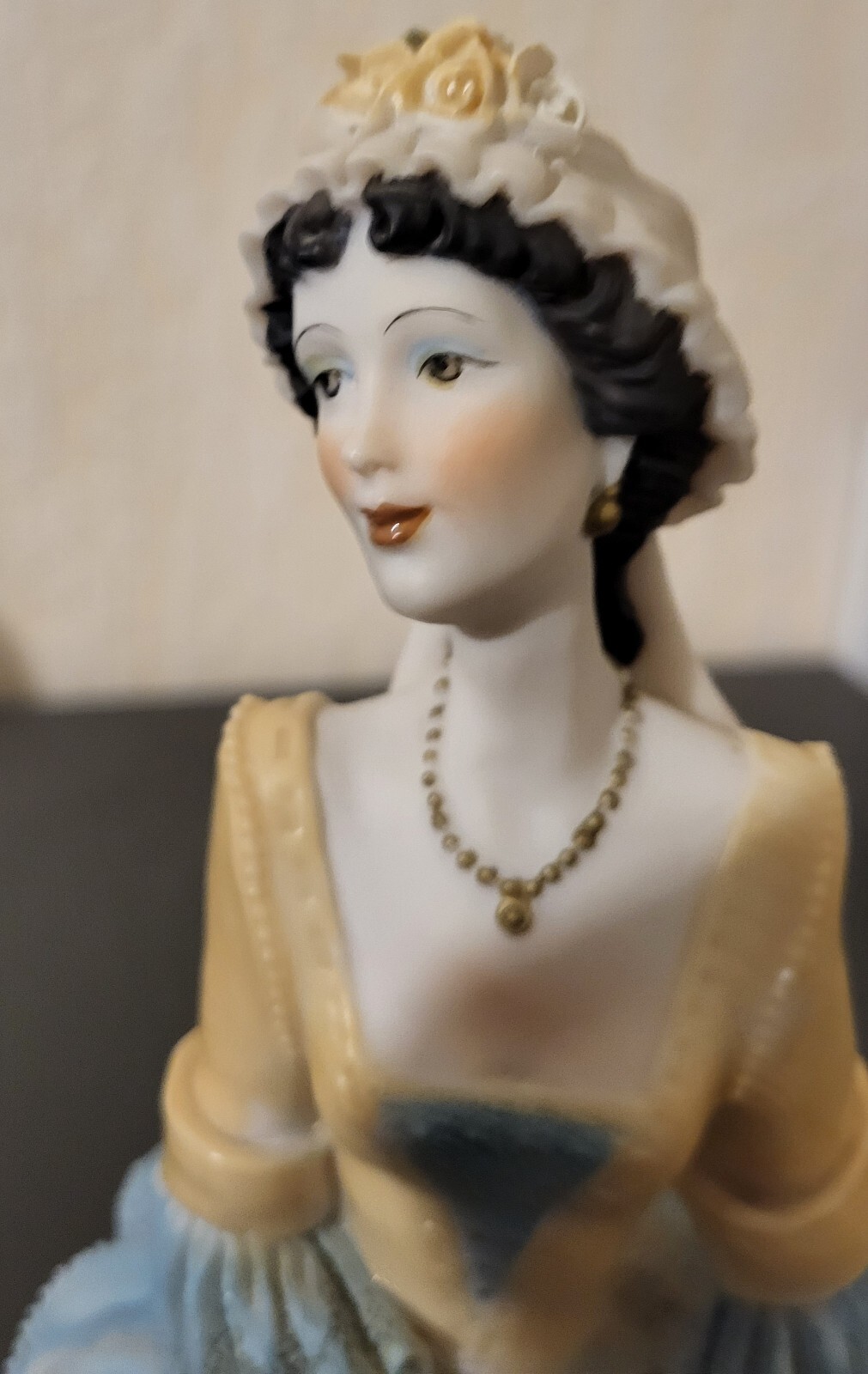 Beautiful Figurine Signed By Sculptor A. Belcari. Lady In Blue And Gold ...