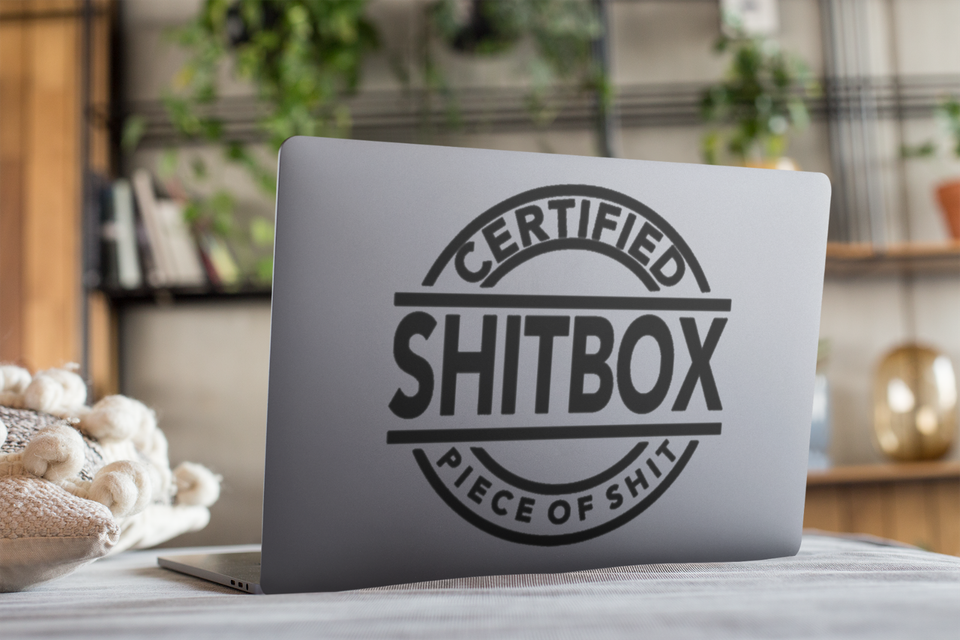 Certified SHITBOX Car Window Decal Graphic Truck Bumper Laptop Sticker ...