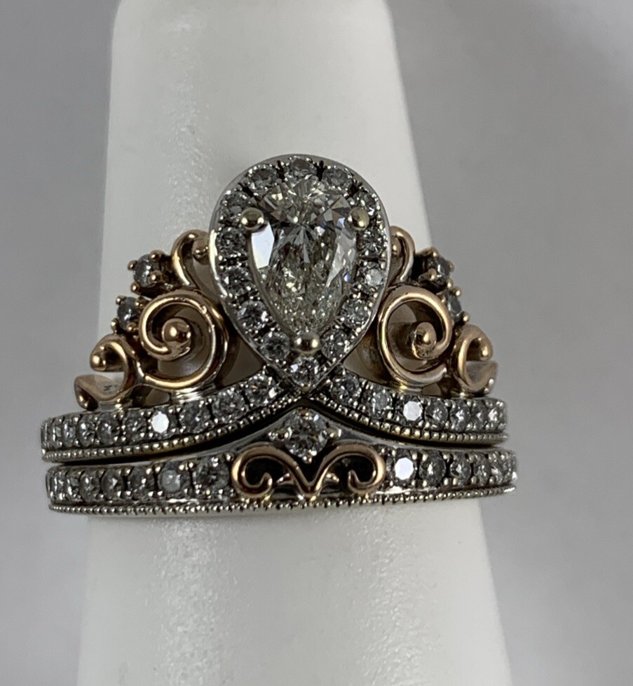 Diamond Bridal Set - Enchanted Disney Fine Jewelry Collection 7/8 Ct.T ...
