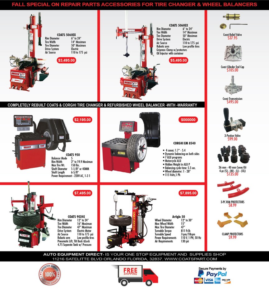 Coats TIRE CHANGER Valve / Rotation 5035A 5060AX 5060EX 7060AX 7060EX ...