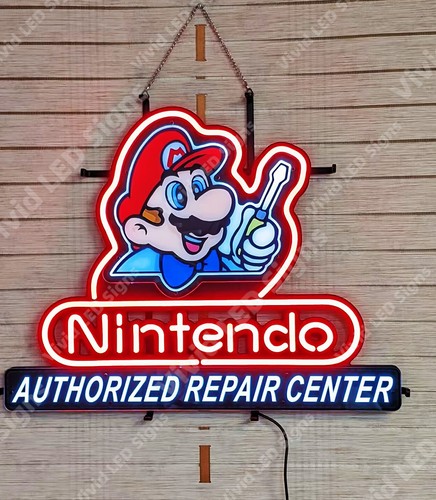 Nintendo Repair Center Video Game Vivid LED Neon Sign Light Lamp With ...