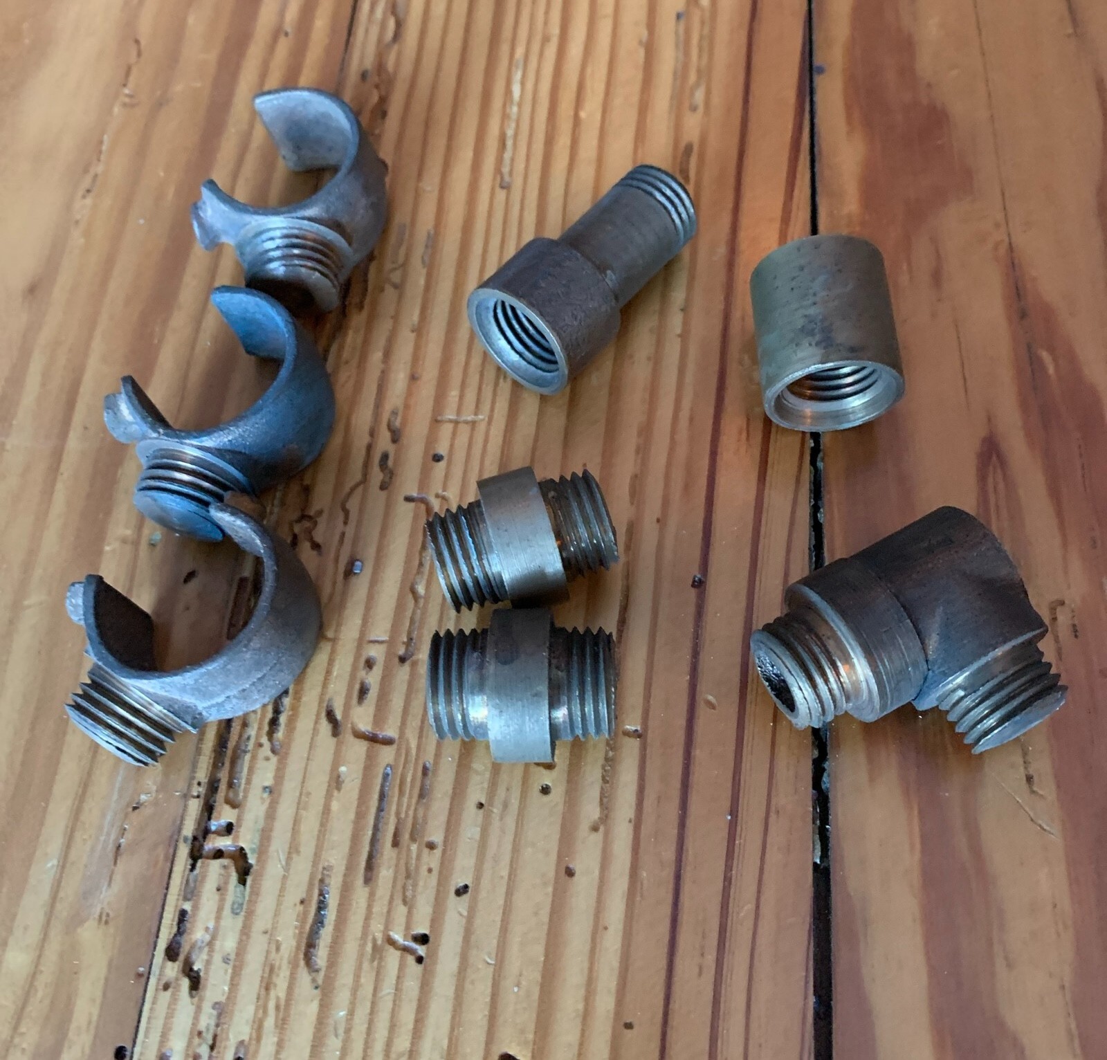 Kretzer lightning rod parts 3 cable clamps, 2 connectors, 1 L, 2 ...