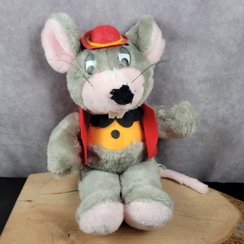 Showbiz Pizza Time Chuck E Cheese Rat Stuffed Animal Plush Toy 1988 ...