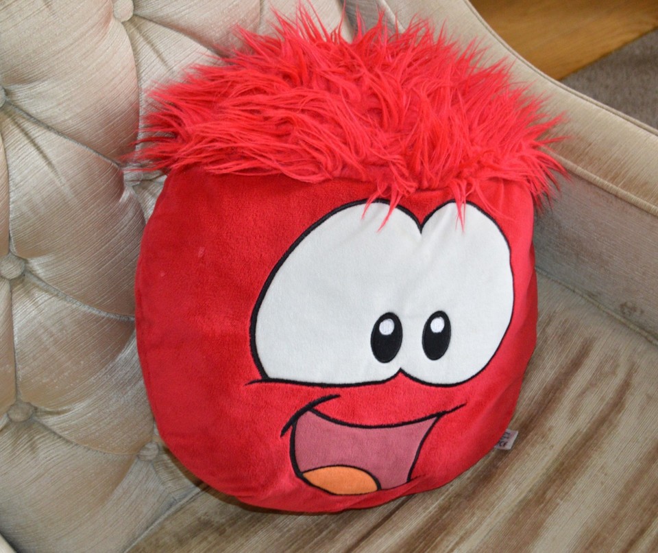 Disney Club Penguin Large Red Puffle Plush Toy pillow in great ...
