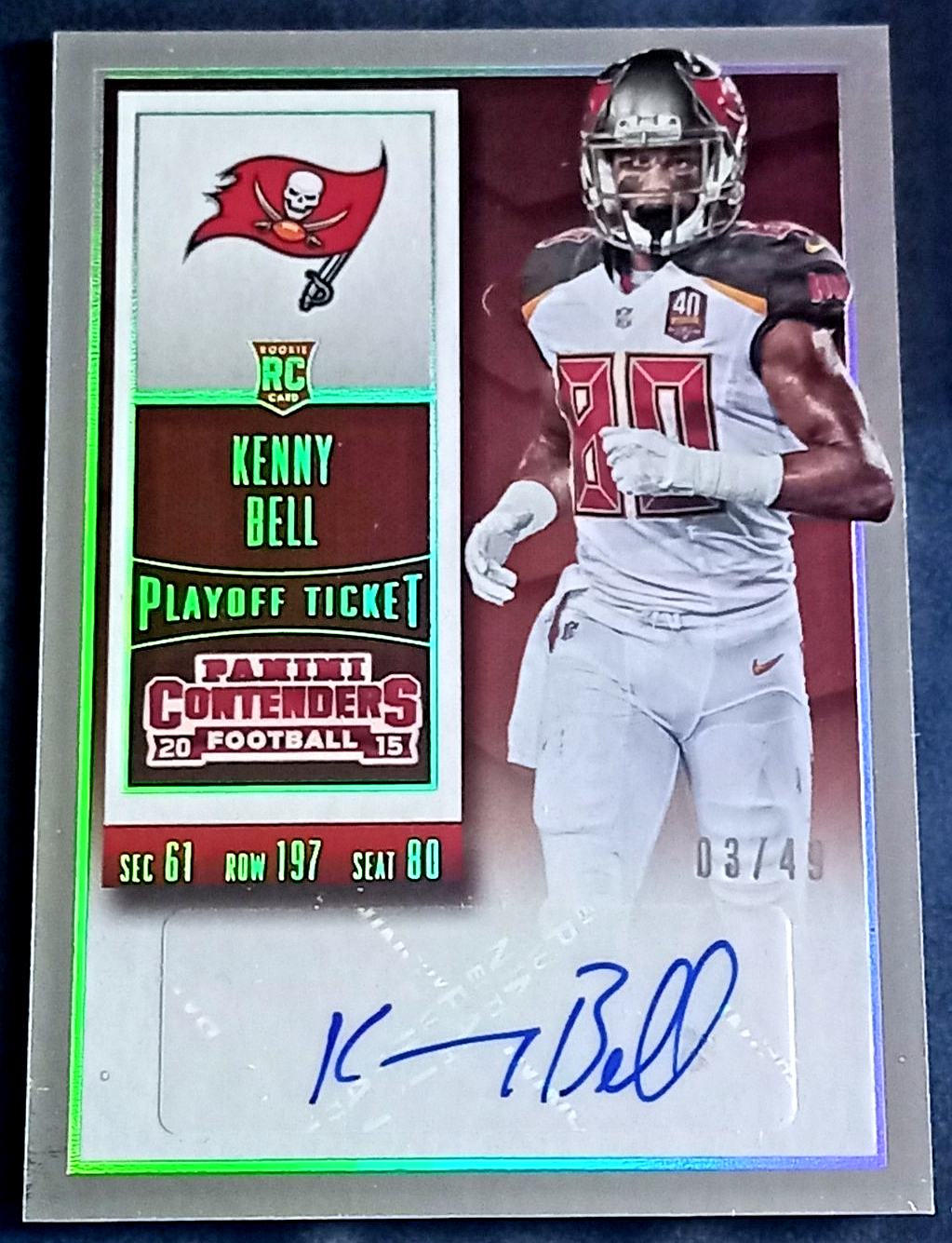 KENNY BELL 2015 PANINI CONTENDERS NFL PLAYOFF TICKET AUTO #101 RC ...