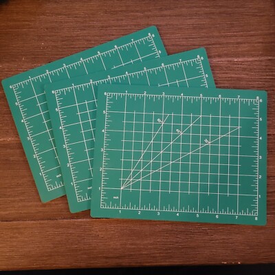 (3) Crafters 8x6 Cutting Mat NEW 30° 45° 60° Angle Lines - Lot of Three ...