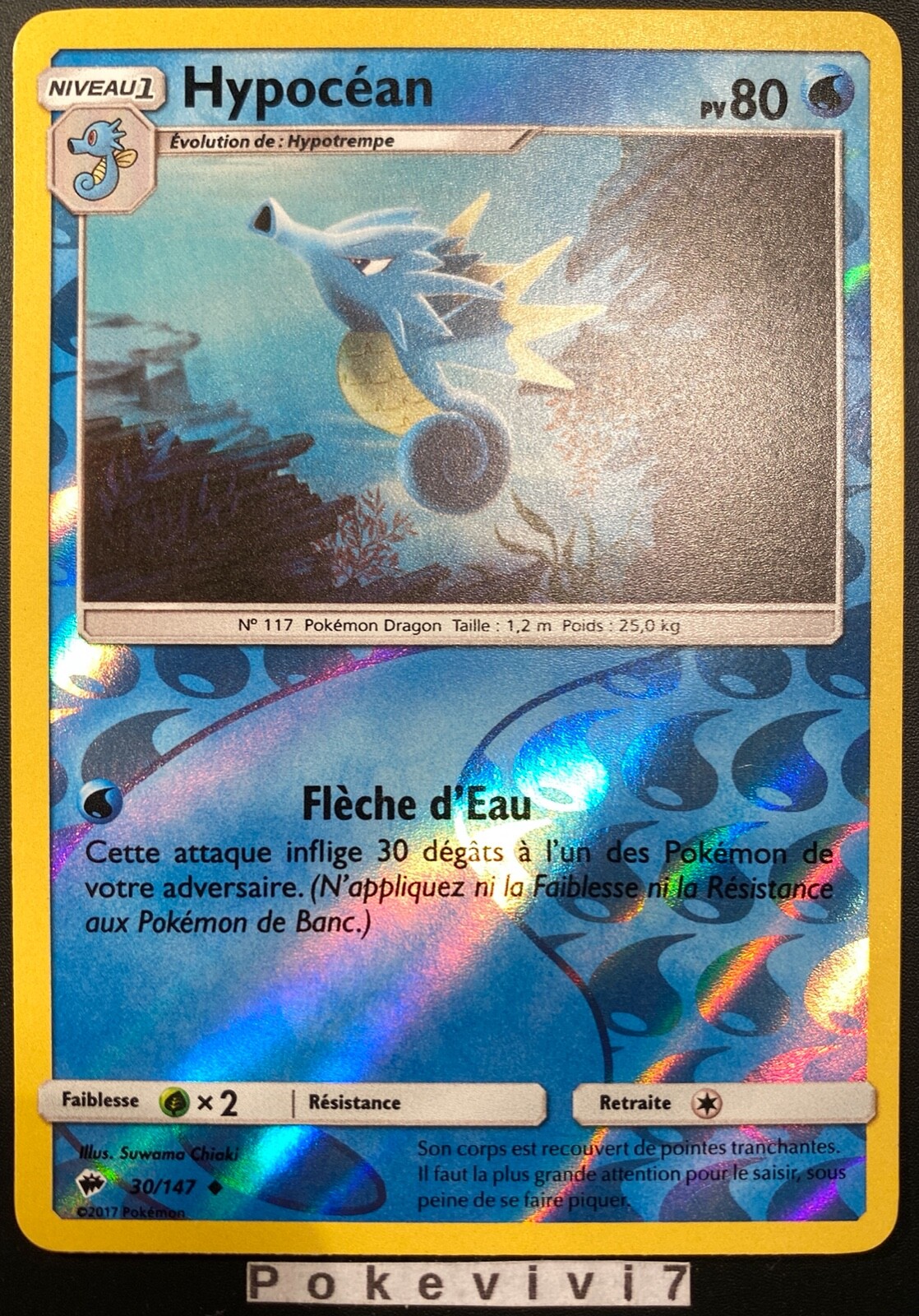 Carte Pokemon HYPOCEAN 30/147 REVERSE Soleil et Lune 3 SL3 Française ...