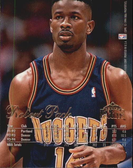 1994-95 Flair Denver Nuggets Basketball Card #41 Robert Pack | eBay