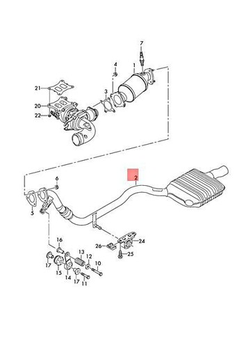 Genuine AUDI Q7 4MB 4MG Exhaust Pipe 4M0253350BM | eBay