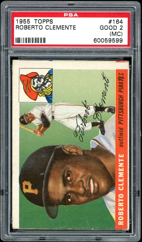 1955 Topps Roberto Clemente Rookie Card #164 HOF RC - Certified PSA 2 ...
