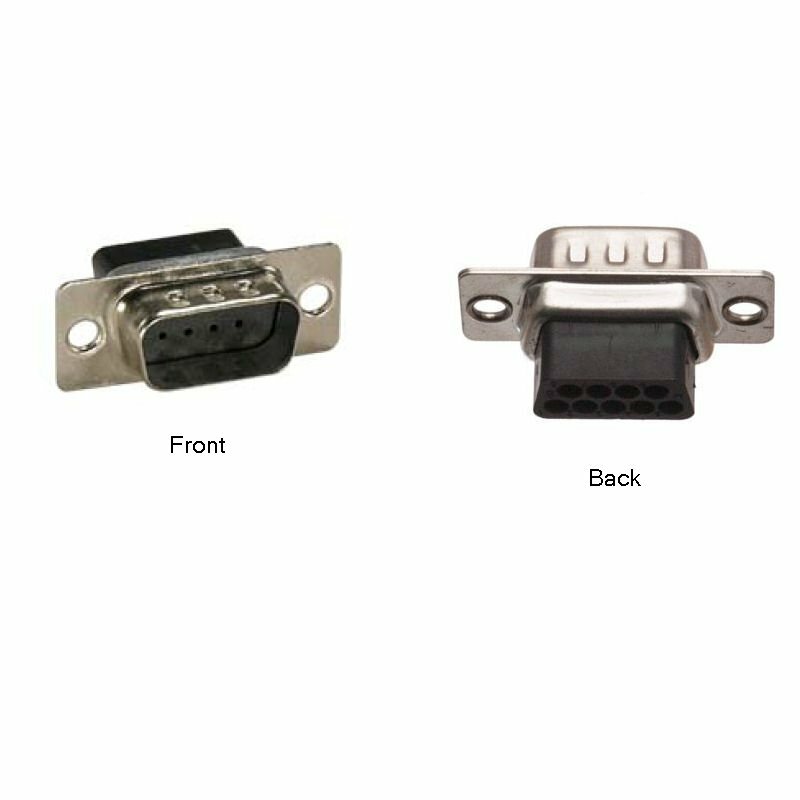 25 Pack DB9 D-SUB 9-Pin Male Crimp Pin Type RS232 Connector Assembly ...