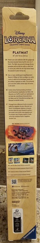 2024 RAVENSBURGER DISNEY LORCANA INTO THE INKLANDS STITCH PLAYMAT In ...