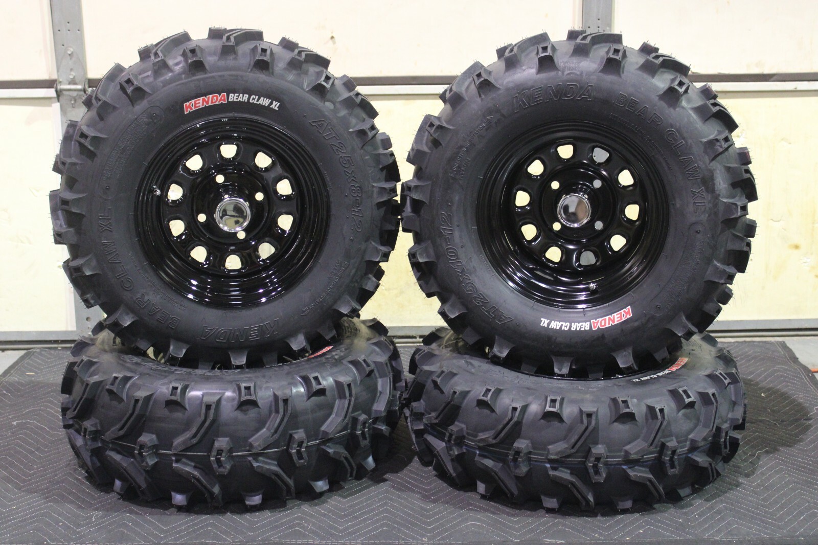 HONDA RANCHER 420 SRA 25" XL BEAR CLAW ATV TIRE ITP BLACK ATV WHEEL KIT ...