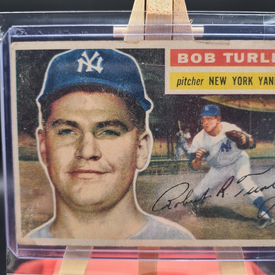 Bob Turley 1956 Topps Baseball Card # 40 NY Yankees Nice Lower Grade ...