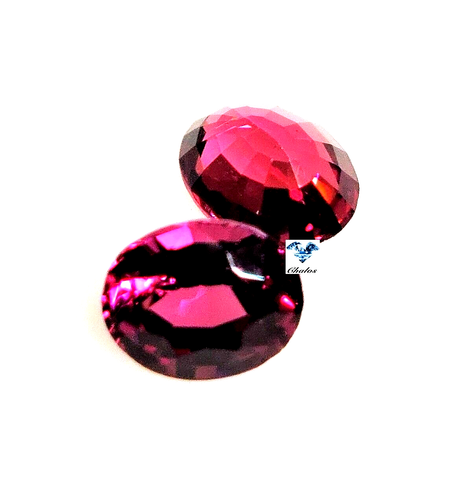 2x Grenat Rodolite - paire ovale facettée 6,0x7,5mm 2,68ct. (RG029B) | eBay