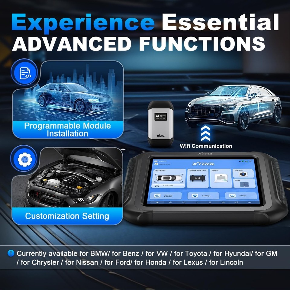 XTOOL USED D9S PRO All System BiDirectional Diagnostic 45+ Services ...