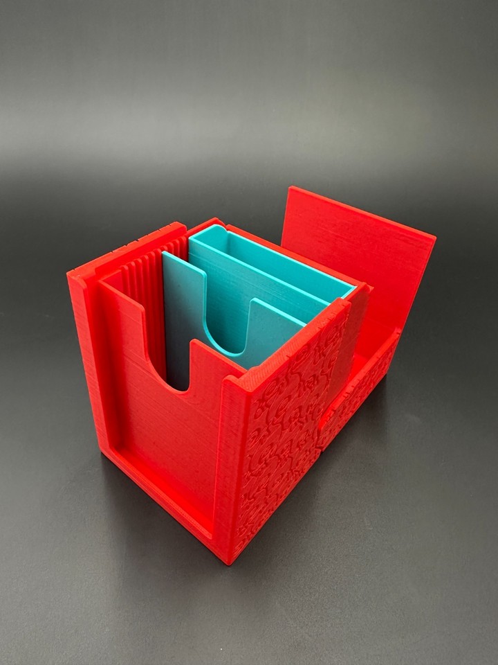 One Piece TCG Flame Flame Devil Fruit Pattern Magnetic Deckbox Red Blue ...