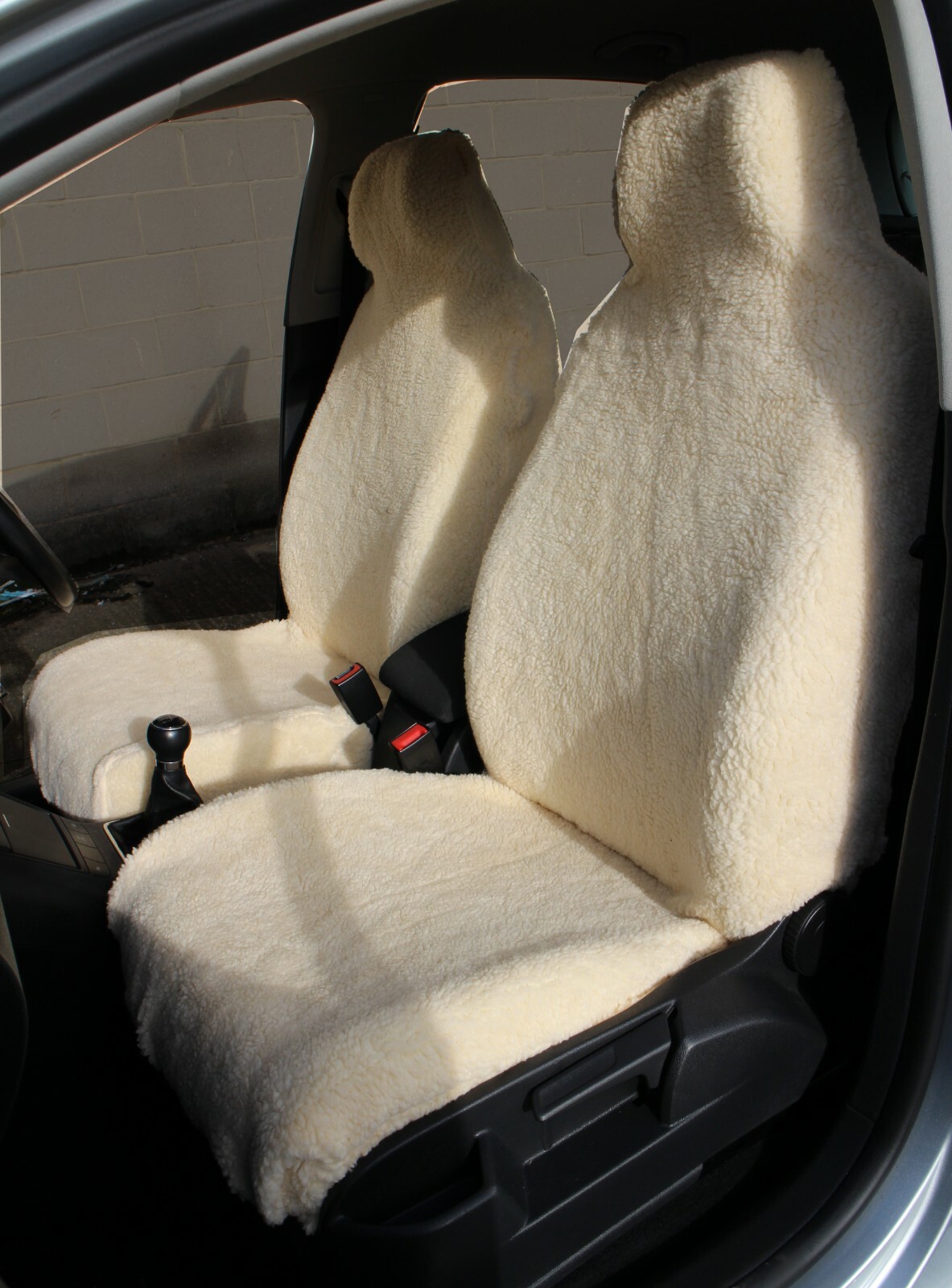 SHEEPSKIN SHERPA LUXURY FAUX FUR CAR SEAT COVERS - FRONT PAIR ...