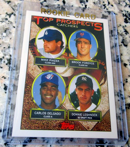 MIKE PIAZZA 1993 Topps Rookie Card RC Mets 427 HRs HOF Carlos Delgado ...