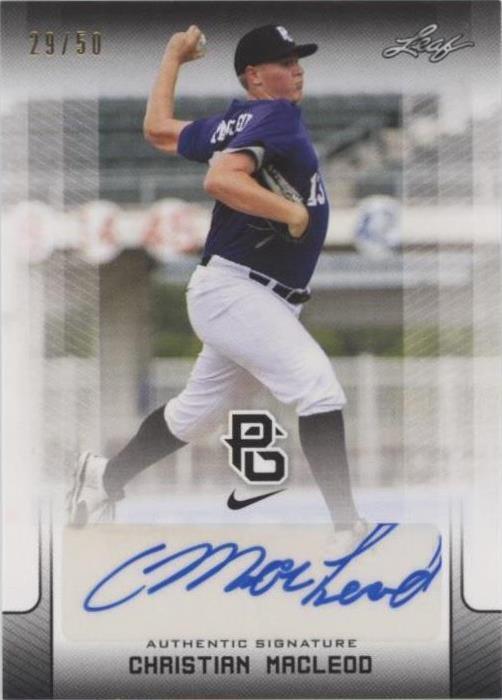 2017 Leaf Perfect Game National Showcase - Christian Macleod #BA-CM4 ...