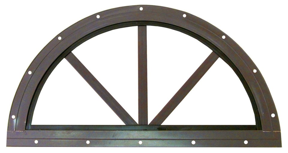 Sunburst Half Moon Shed Windows 14", 18", 24", 30" Aluminum Frame ...