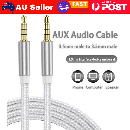 AUX Cable 3.5mm Stereo Audio Extension Male to Male Auxiliary for Car ...