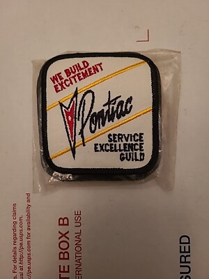 Pontiac We Build Excitement Service Excellence Guild Patch Vintage 3" x ...