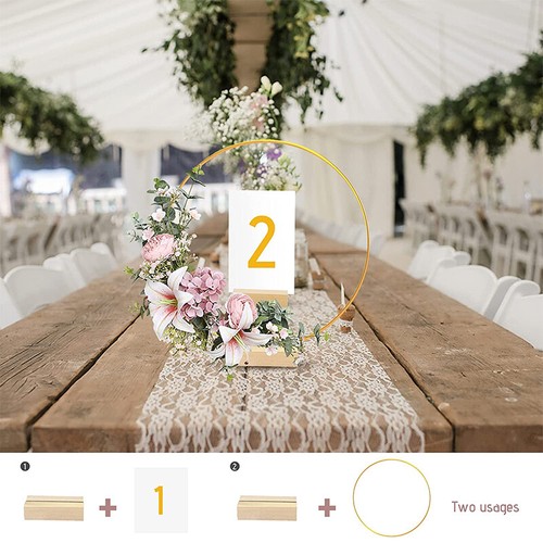 5 Set of Wedding Wreath Floral Hoop DIY Centerpieces Round Shape Rings ...