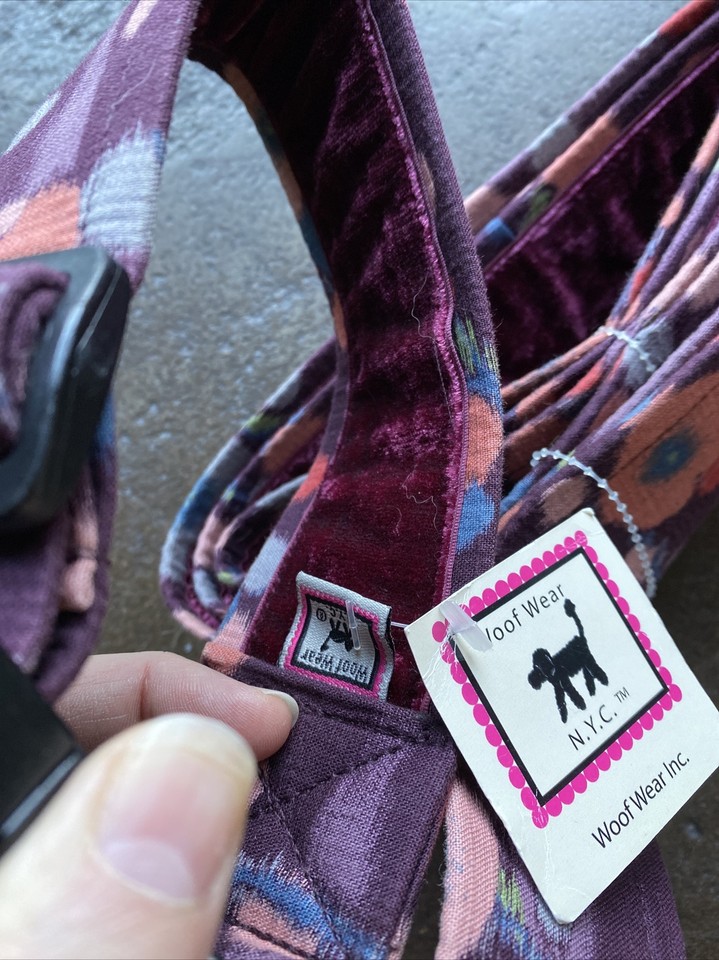Woofwear NYC Velvet Lined collar AND leash Combo 12-“16” Adj Collar 2 ...