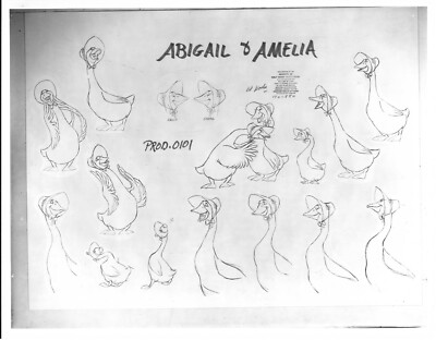 Disney Photostat Model Sheet The Aristocats Abigail & Amelia Gabble ...