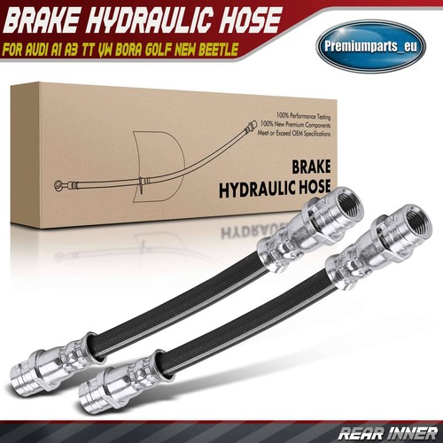 2x Brake Hoses Rear Inner for Audi A1 A3 TT VW Bora Golf New Beetle ...
