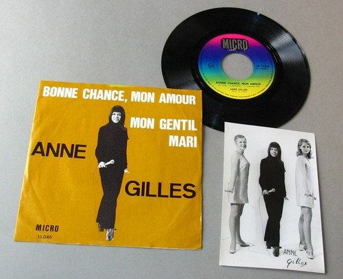 Anne GILLES 45T Bonne chance mon amour - Mon gentil mari / FRENCH POP ...