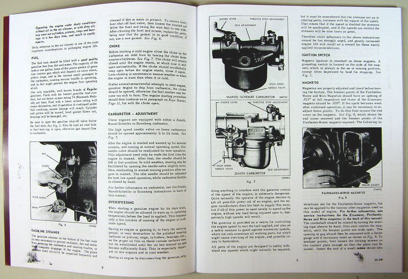 Wisconsin Ak Aks Akn Engine Service Repair Instruction Operators Parts ...