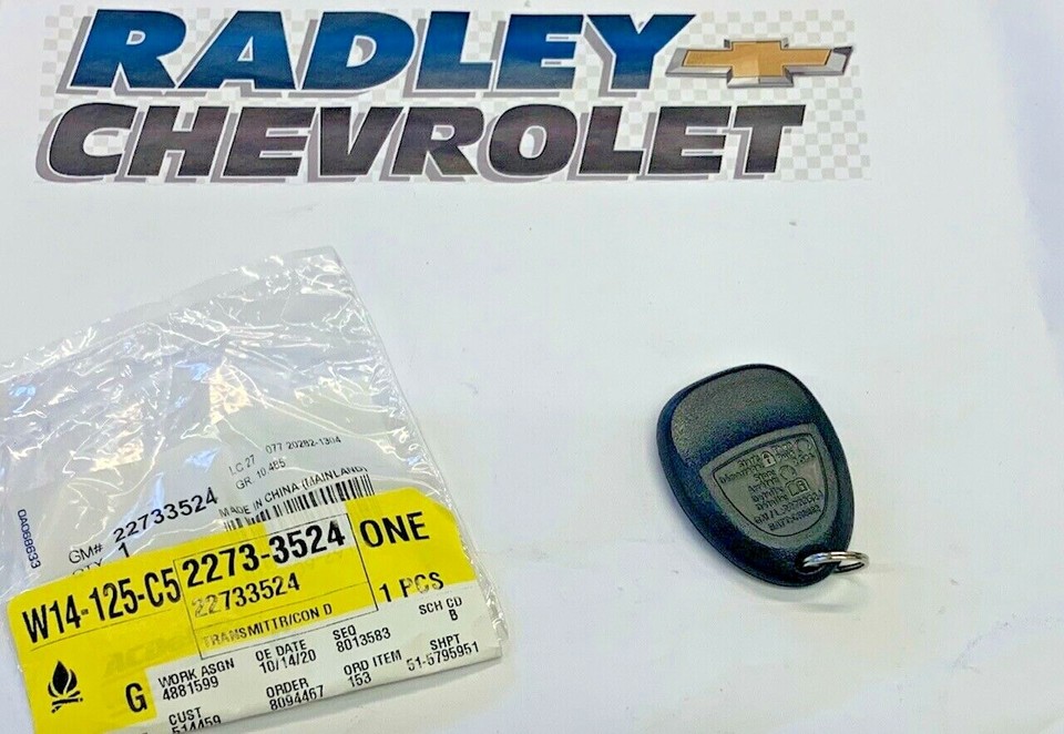 NEW OEM GM Chevrolet Keyless Entry Remote Start Transmitter Fob ...