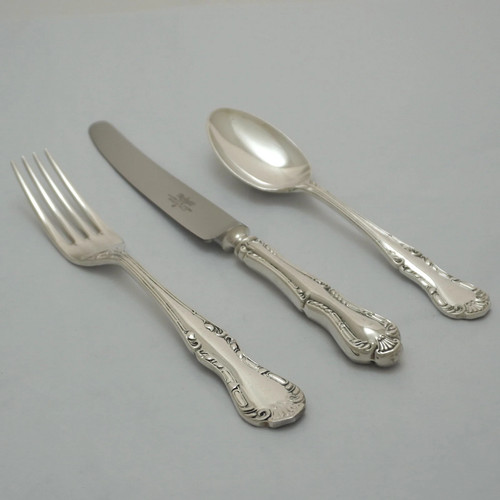 RUSSELL Pattern Mappin & Webb Silver Service Cutlery 8 Piece Place ...