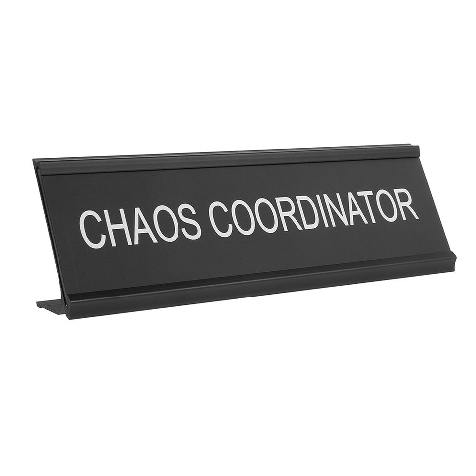 Chaos Coordinator Plaque Metal Name Plate Desk Decor Sign Office | eBay ...
