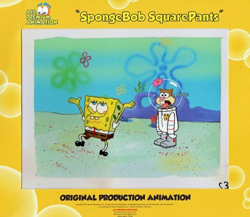 BOTH GUYS GREAT ! THE BEST ! SPONGEBOB Prod cel from "TEXAS" ! #11137 ...