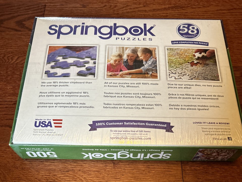New Springbok's 500 Piece Jigsaw Puzzle Gnome Village Made in USA ...
