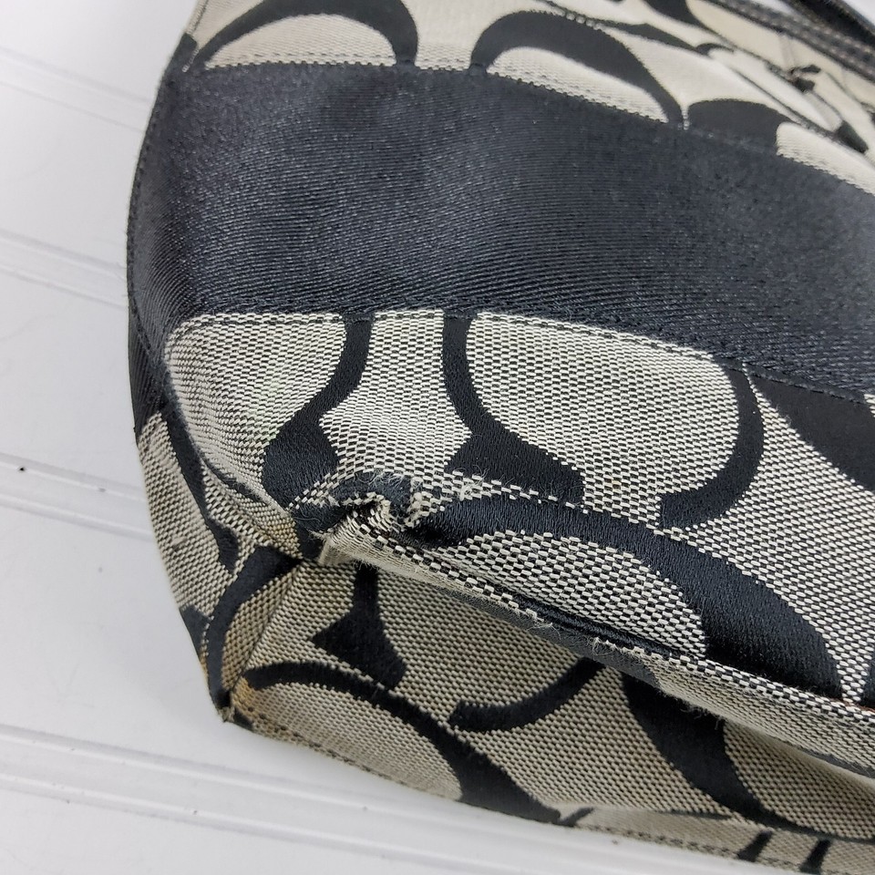 Coach Signature F13548 Black Tote Shoulder Handbag Purse | eBay