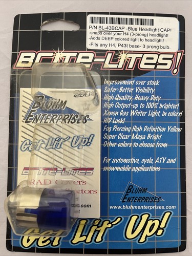 BRITE-LITES BLUE BULB COVER STD H-4 Part-No BL-43BCAP | eBay