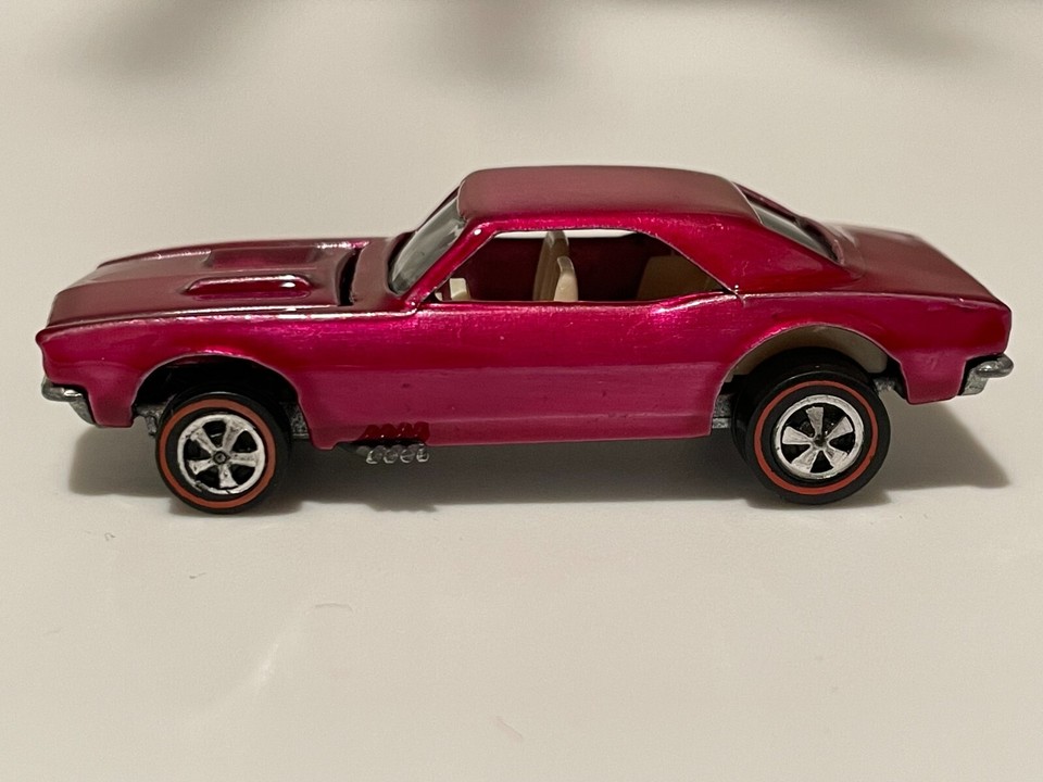 Vintage Hot Wheels Redline Custom Camaro US ROSE/WHITE Restored | eBay