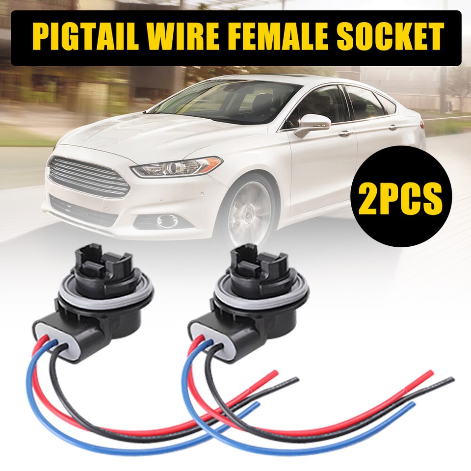 2PCS 3157 Bulb Socket Brake Lamp Turn Signal Light Harness Wire Plug ...
