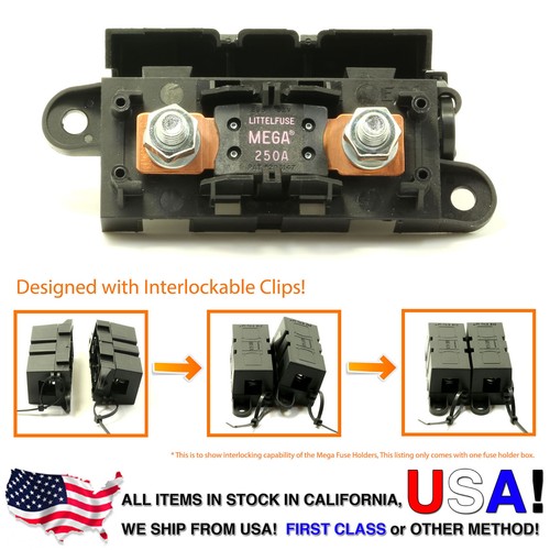 LITTLEFUSE Expandable Mega Fuse HOLDER with 250A megafuse 250 amp 32V ...