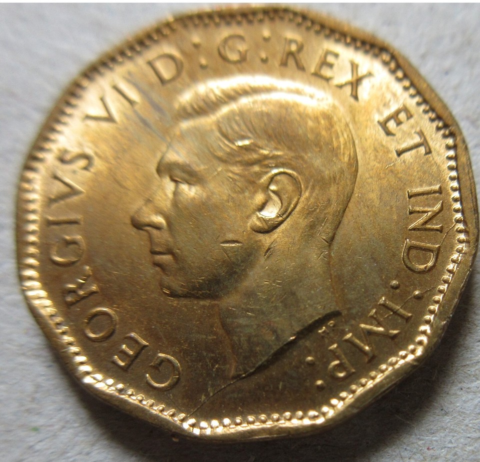 1943 Canada Five Cents Tombac Coin. UNC MS NICE GRADE Nickel 5 cents ...