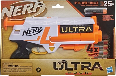 Nerf Ultra Four Dart Blaster ~ Single Shot Blasting 4X, Powerful Speed ...