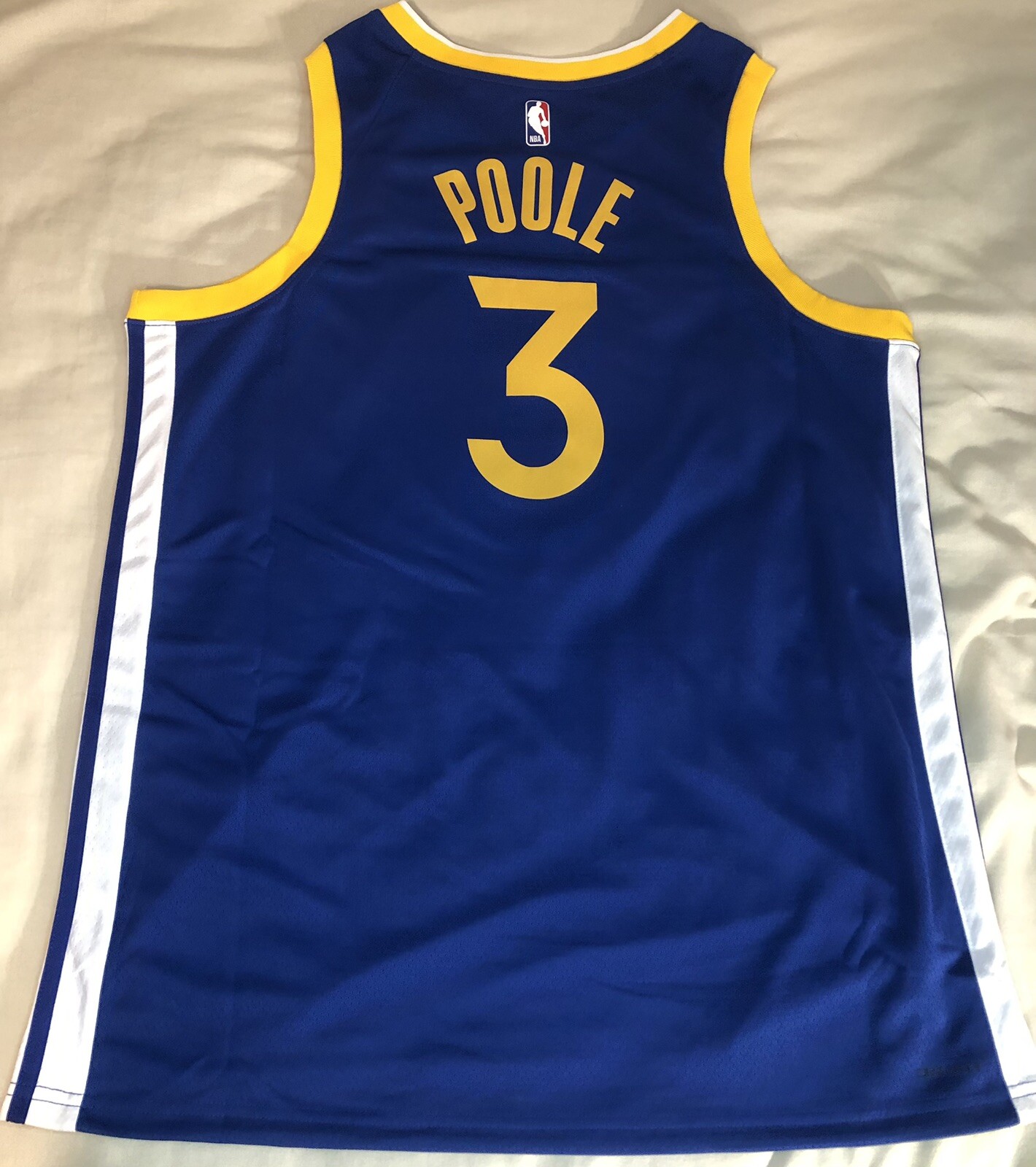 Nike NBA Golden State Warriors Icon Edition Blue Jordan Poole Jersey ...