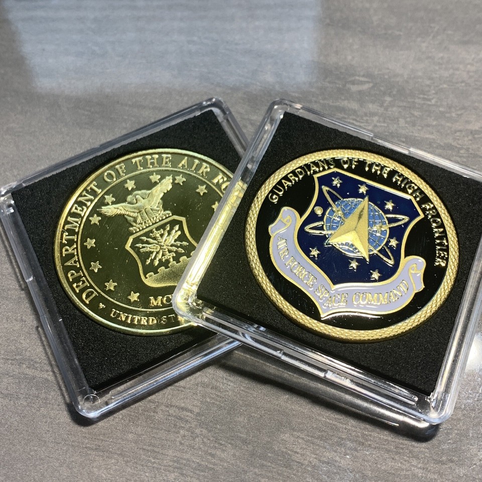 SPACE COMMAND Challenge Coin United States AIR FORCE USAF W Case New ...