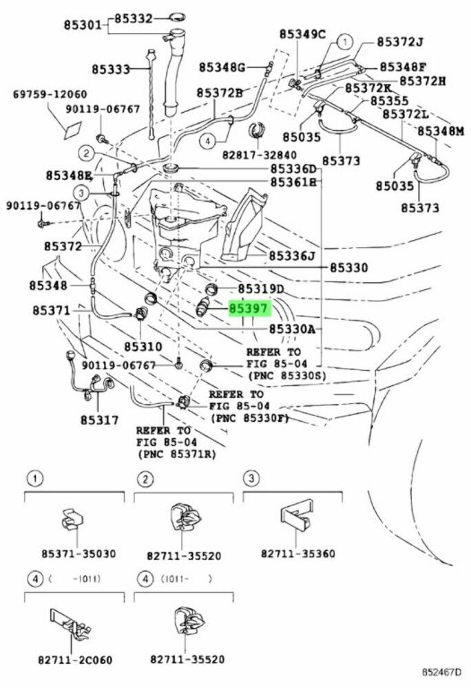 FACTORY TOYOTA 4RUNNER LEXUS GX460 WASHER FLUID LEVEL SENSOR OEM ...